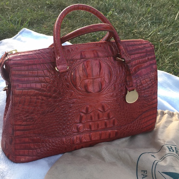 Brahmin | Other | Brahmin Red Handbag | Poshmark